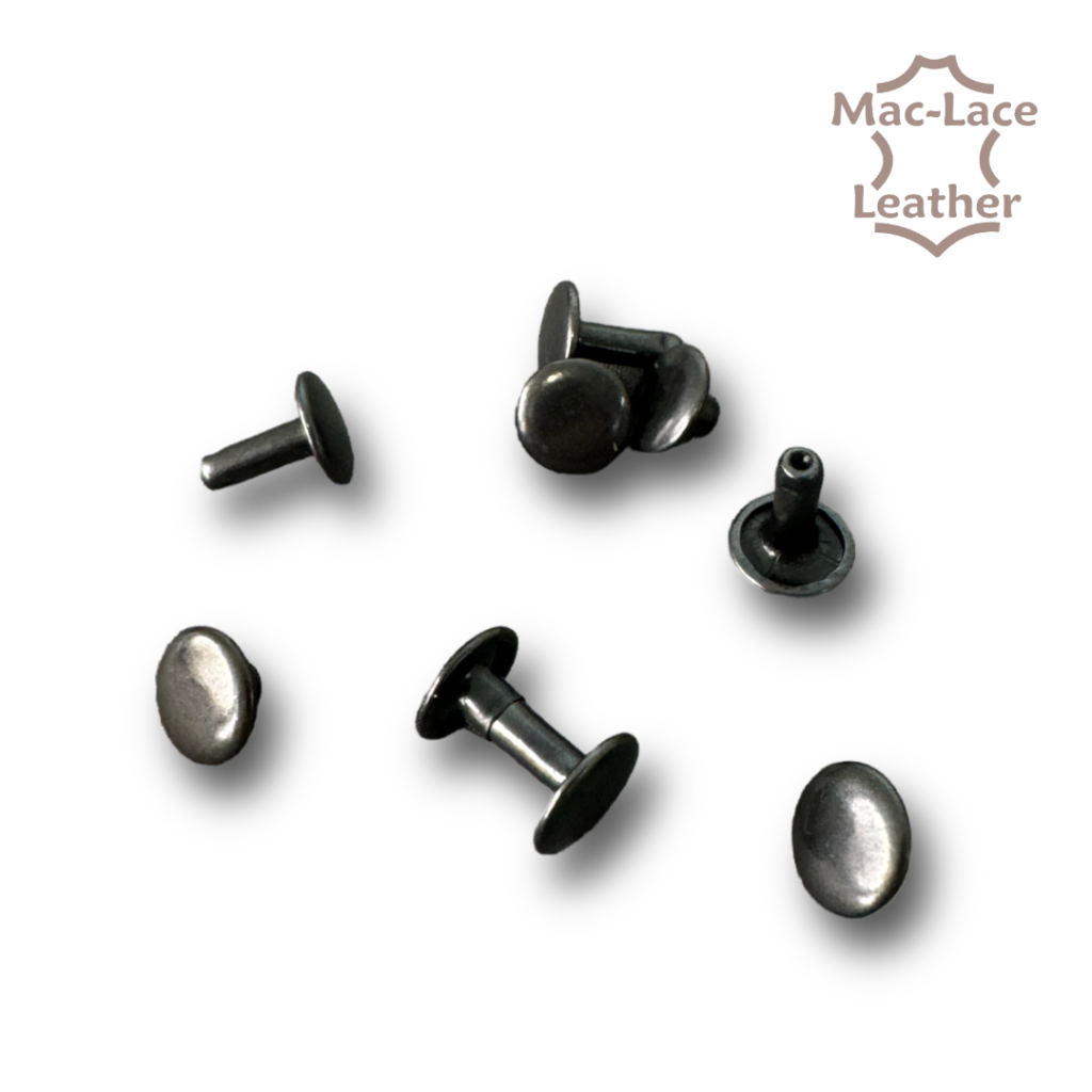 Double Cap Rivet-10mm Antique Pack of 100 | Mac-Lace Leather | Buy Online
