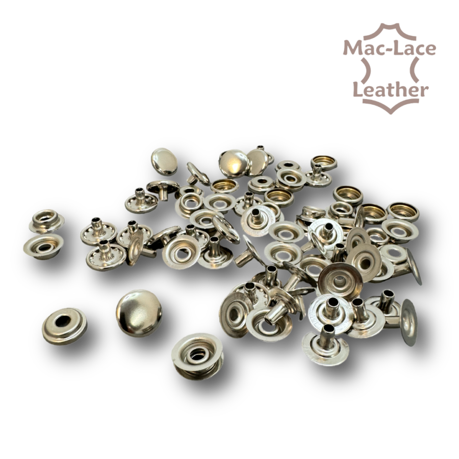 Long Press Studs Nickel Pack of 10 | Mac-Lace Leather | Buy Online