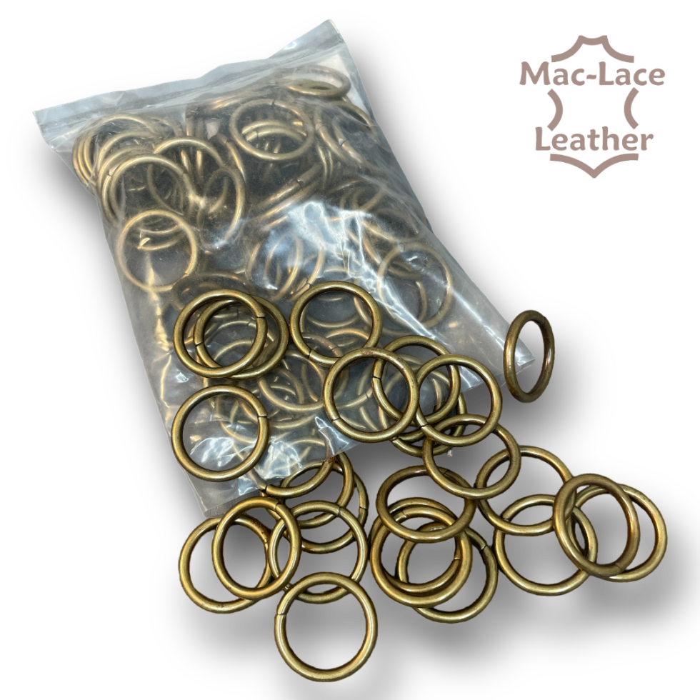 Non-Welded 20mm Antique Rings | Mac-Lace Leather | Buy Online