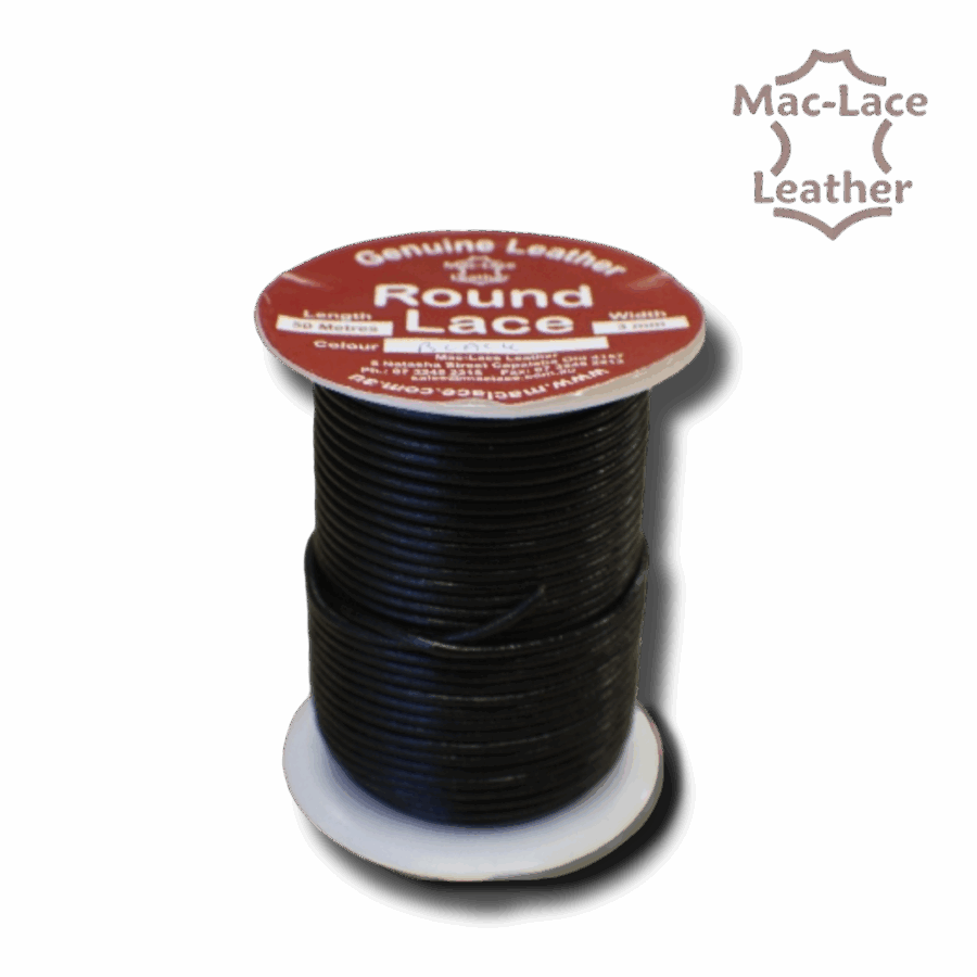 Round Leather Cow Lace | Mac-Lace Leather | Buy Leathercraft Online