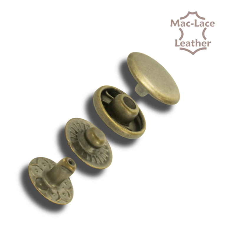 Antique Brass Glove Snaps 12.5mm 100Pk | Mac-Lace Leather | Buy Online