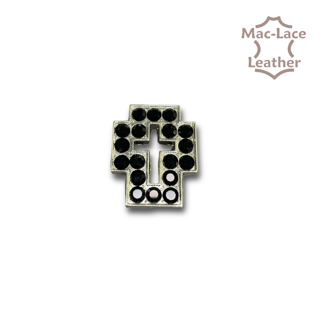 Concho Cross Black Crystals | Mac-Lace Leather | Buy Online