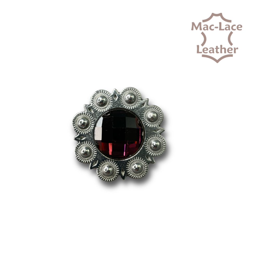 Concho 38mm Round-Star-Diamond | Mac-Lace Leather | Buy Online