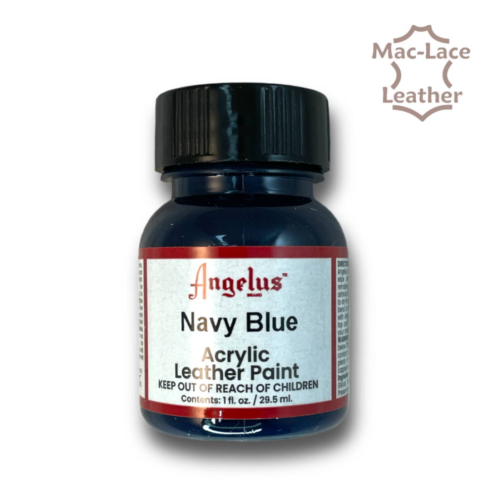 Angelus Navy-Blue Leather Paint 29ml | Mac-Lace Leather | Buy Online