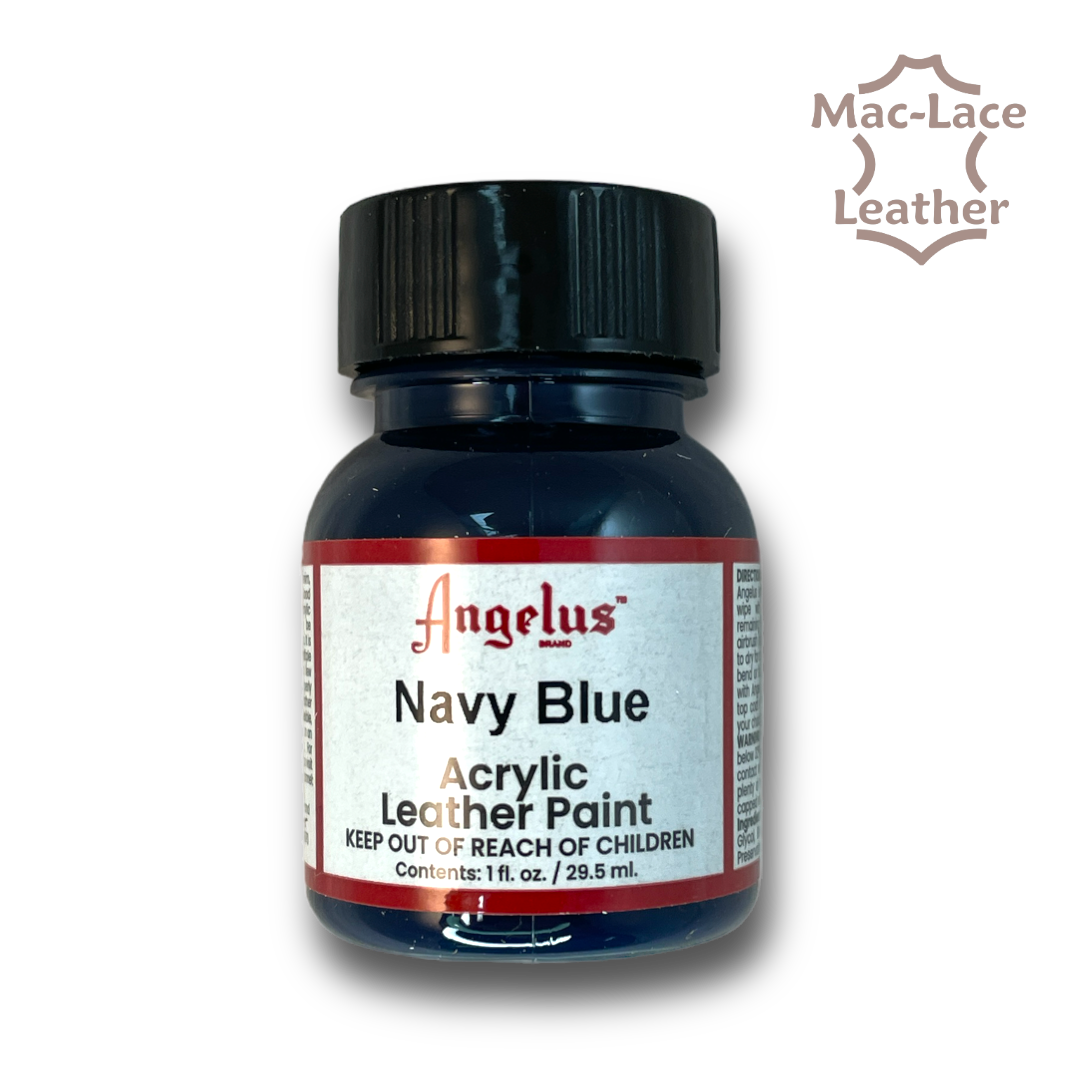 Angelus Navy-Blue Leather Paint 29ml | Mac-Lace Leather | Buy Online