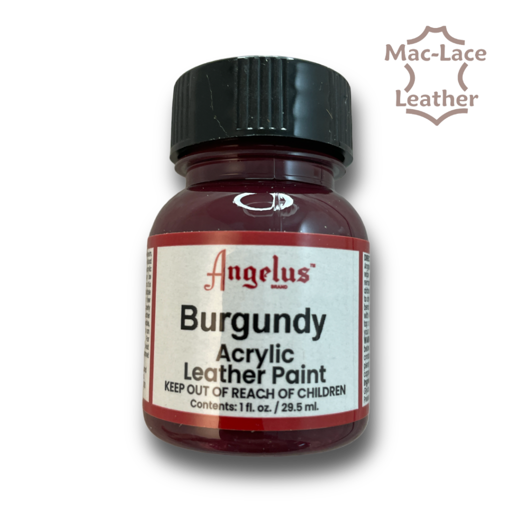 Angelus Burgundy Leather Paint | Mac-Lace Leather | Buy Online
