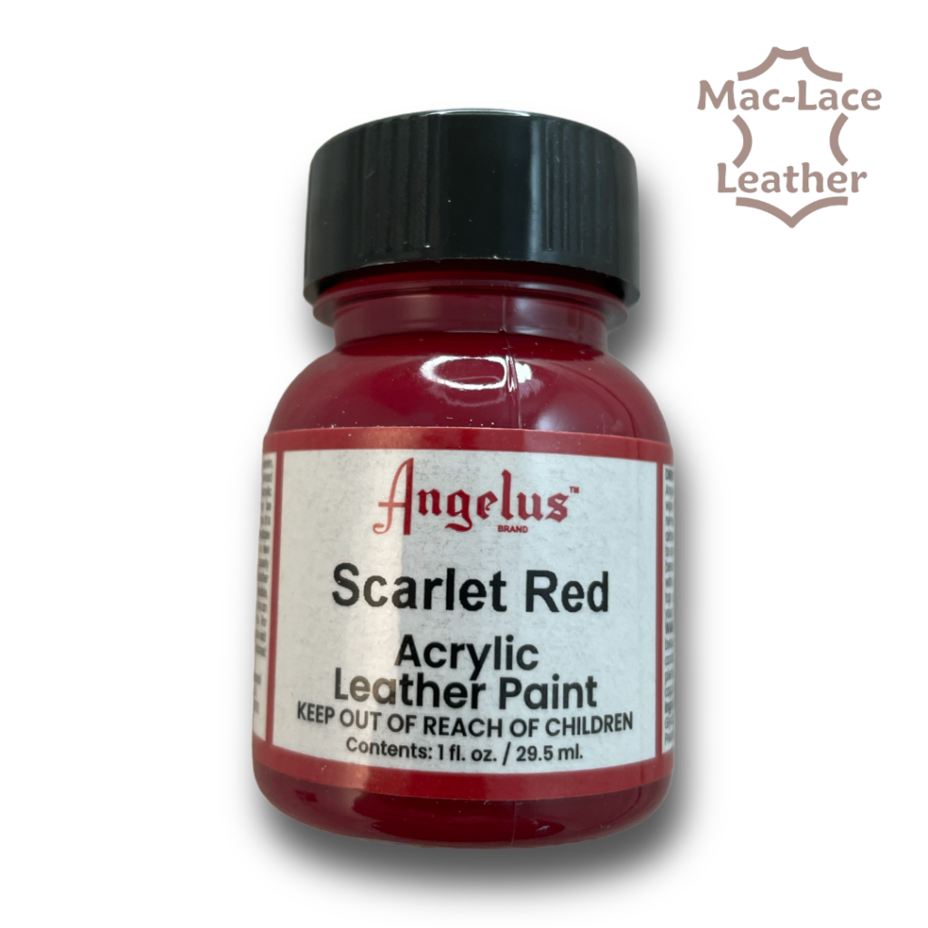 Angelus Scarlet-Red Leather Paint | Mac-Lace Leather | Buy Online
