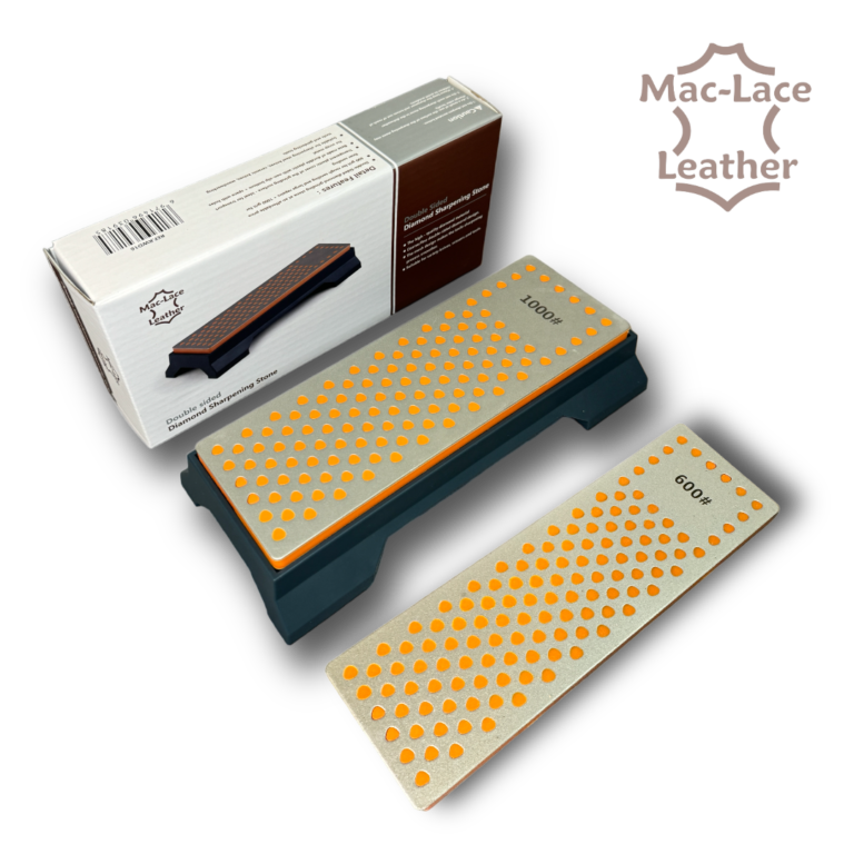 Diamond Bench stone Knife-Sharpener | Mac-Lace Leather | Buy Online
