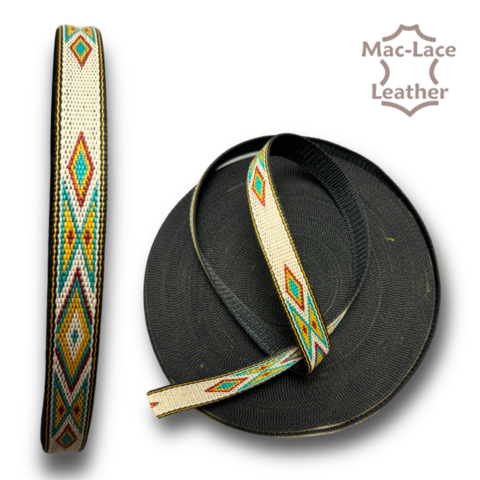 Wind River Hitched Webbing | Mac-Lace Leather in Black or Brown