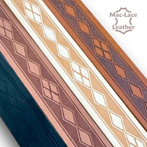 Embossed Belt-Blank Diamonds Design | Mac-Lace Leather | Buy Online
