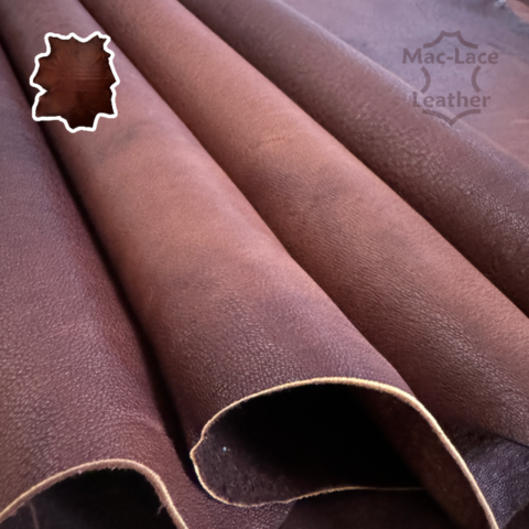 Italian Full Veg Rustic Brown Sheep Skin | Mac-Lace Leather | Buy Online